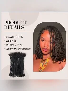 Siphis | Hair | 8 7stands 04cm Interlocking Loc Extensions Human Hair ...